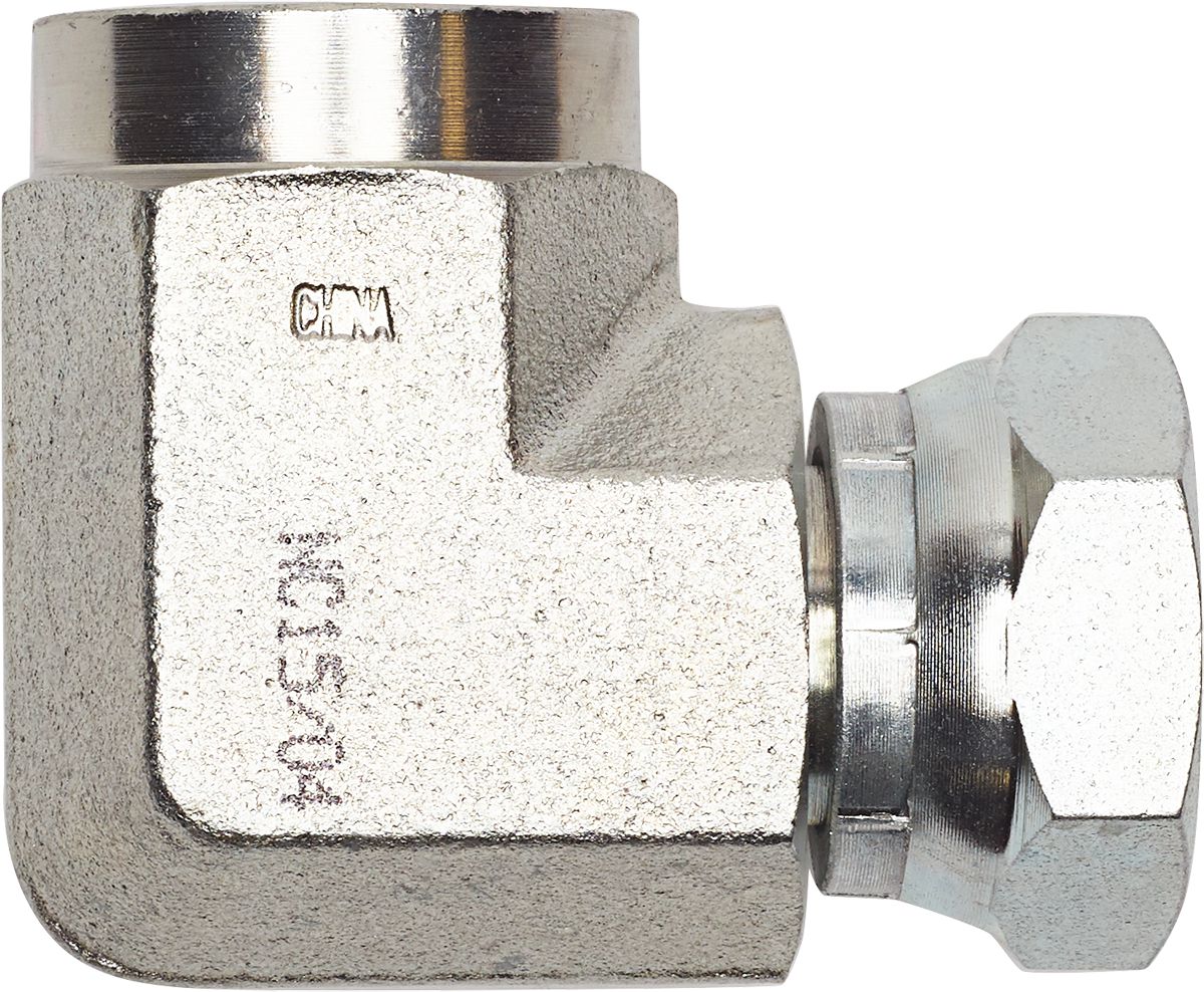 Hydraulic Adapters, 90° Elbow, Female NPTF X Female NPSM Swivel – Lawson Products