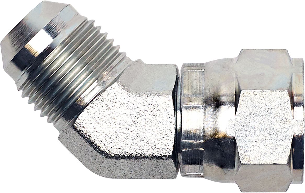 Hydraulic Adapters, 45° Elbow, Male JIC X Female JIC Swivel – Lawson Products