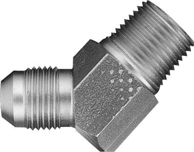 Hydraulic Adapters, 45° Elbow, Male JIC X Male NPTF – Lawson Products
