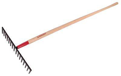 66" Level Rake, White Ash Straight Handle, 16 Tines, 17 3/4" Width ...