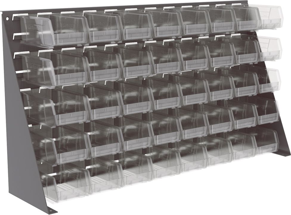 Louvered Bench Rack, Clear, 36" x 8" x 20", 40-30220 – Lawson Products
