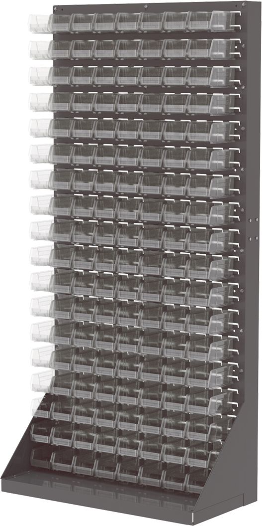 Louvered Floor Rack, Heavy-Duty, Single-Sided, 144 Clear Bins – Lawson ...