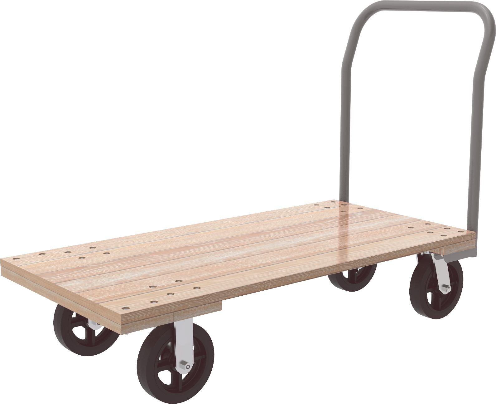 Platform Truck, Wood, 24" W x 48" L, 1 Open Swayback Handle – Lawson ...