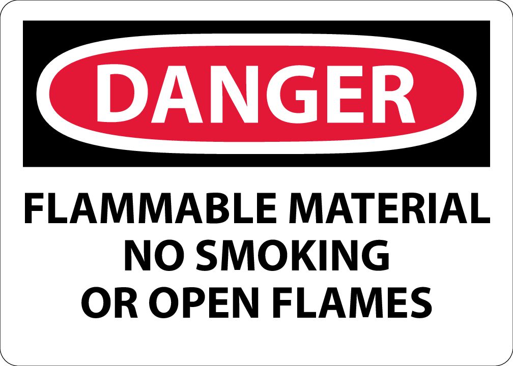 Danger FLAMMABLE MATERIAL Sign – Lawson Products