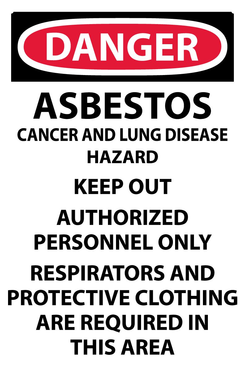 Danger ASBESTOS HAZARD Sign – Lawson Products