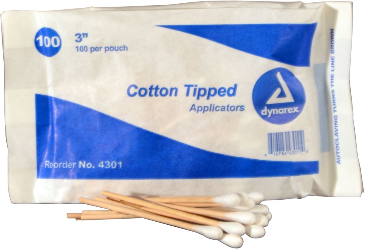 Cotton Applicators – 3/16" x 11/16" – 100/pk – Lawson Products