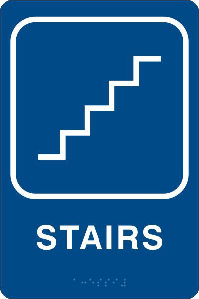 ADA Braille Stairs Sign With Picto, Acrylic – Lawson Products