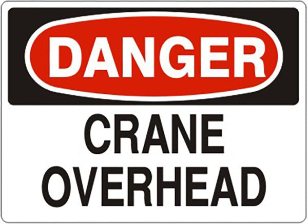 Danger Crane Overhead Label, Adhesive Vinyl – Lawson Products