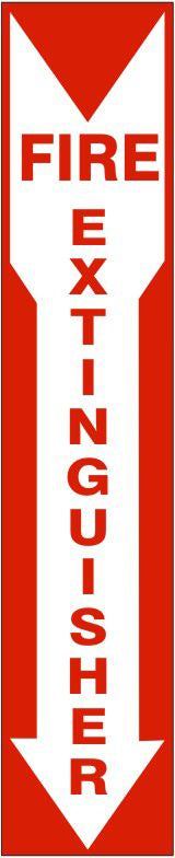 Fire Extinguisher Down Arrow Sign, Plastic .040 – Lawson Products