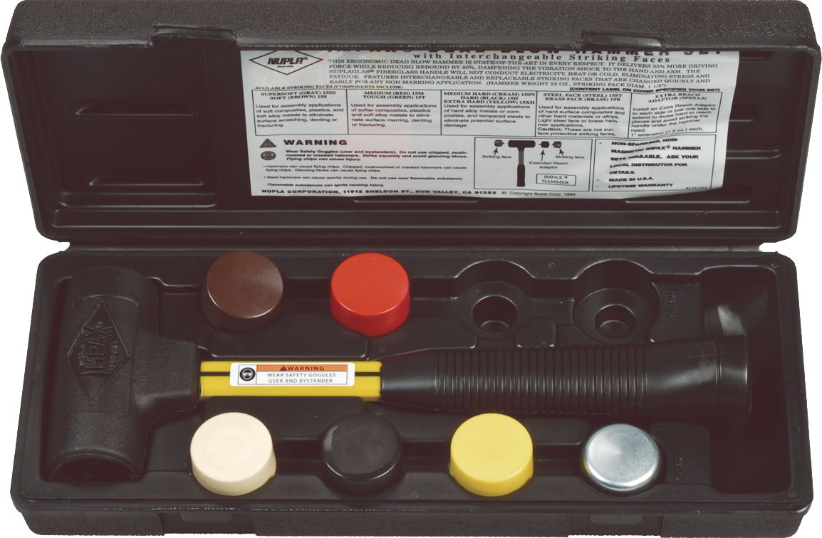 Hammer Set, Dead Blow, Soft Face, 7pc with Case – Lawson Products