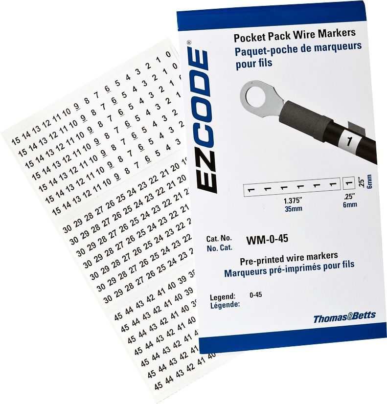 Wire Marker Booklet-(Numeric 0 to 45) – Lawson Products