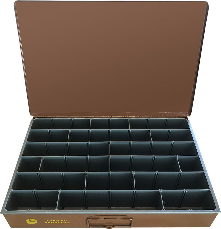 Adjustable Vertical Drawer Metal Brown 18x12x3" | Lawson – Lawson Products