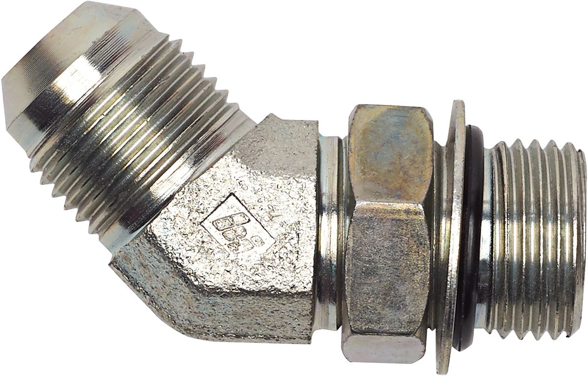 Hydraulic Adapters, 45° Elbow, Male JIC X Male SAE ORB – Lawson Products
