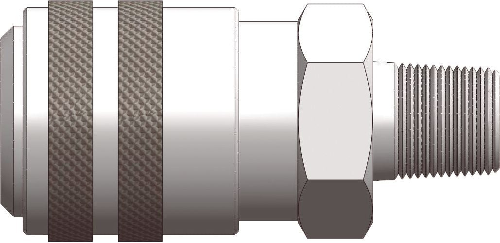 Coupler, Rectus 21, 1/8'' Body, 1/4-18 Male NPT, Brass – Lawson Products