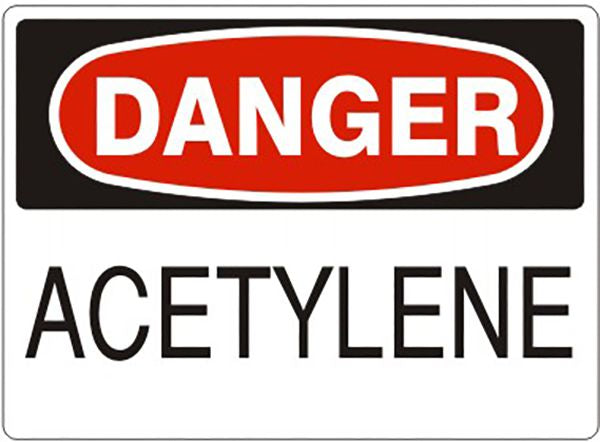 Danger Acetylene Label, Adhesive Vinyl – Lawson Products