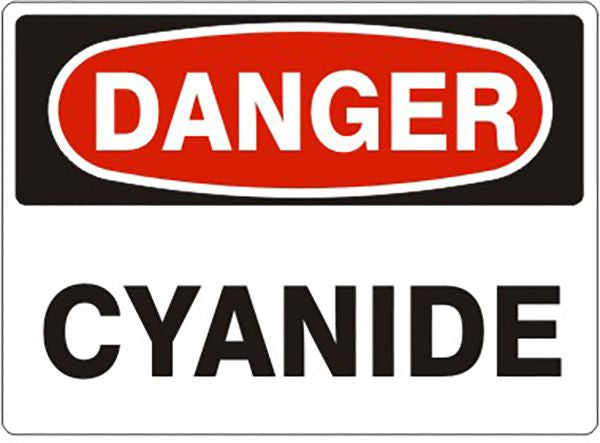 Danger Cyanide Label, Adhesive Vinyl – Lawson Products