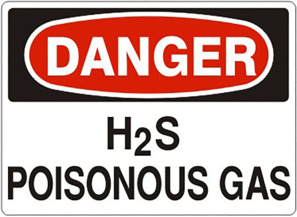 Danger H2S Poisonous Gas Label, Adhesive Vinyl – Lawson Products